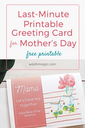 Last-Minute Printable Greeting Card for Mother’s Day