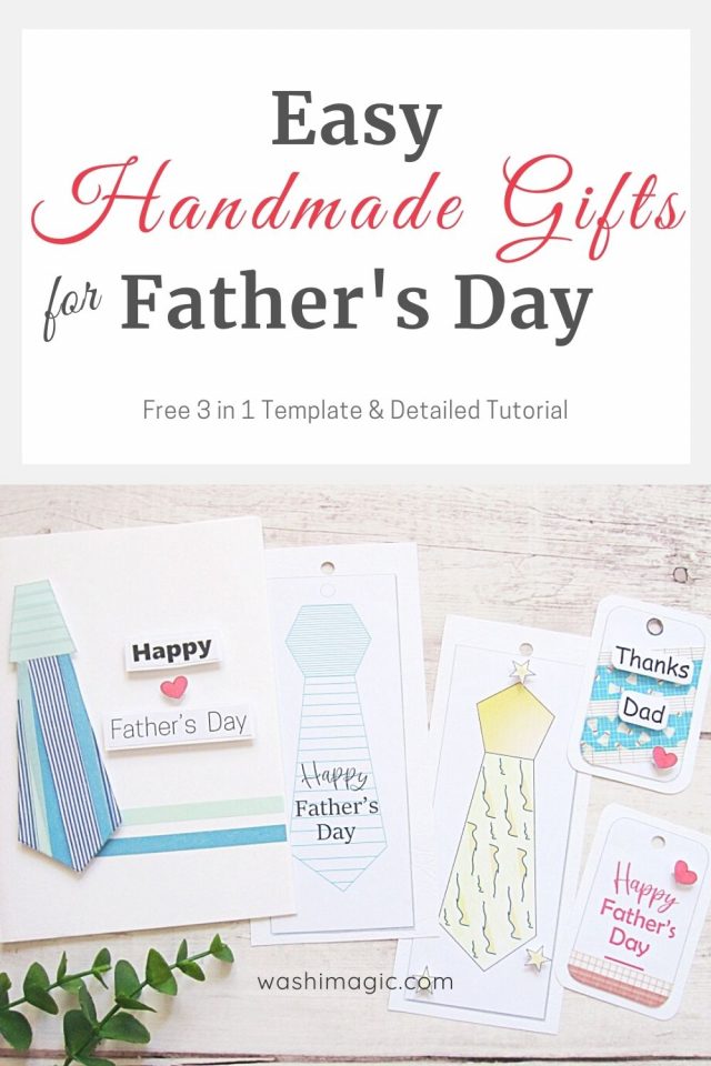 Necktie Printable Bookmarks & Gift Tags for Father’s Day